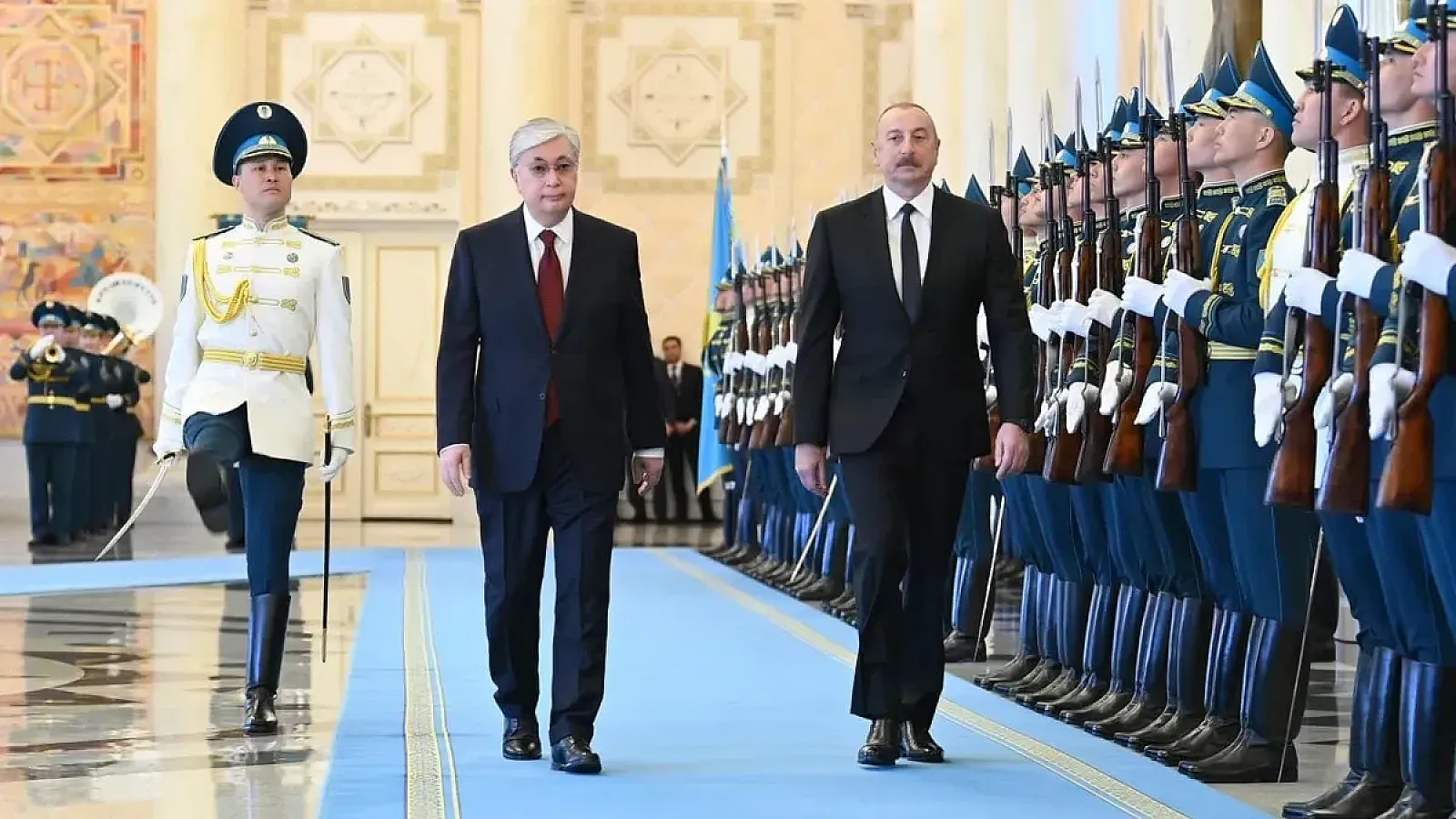 Astanada Azərbaycan Prezidenti İlham Əliyevin rəsmi qarşılanma mərasimi ...